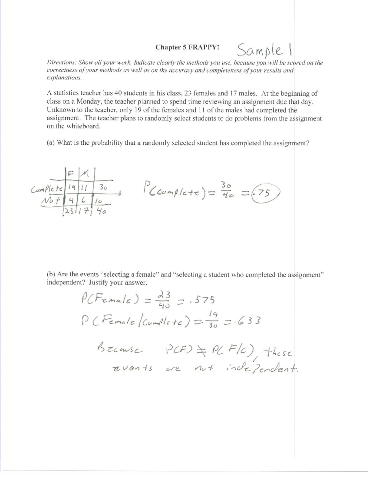 Trm ch5 frappy student samples - MATHEMATICAL STATISTICS(English) - Studocu