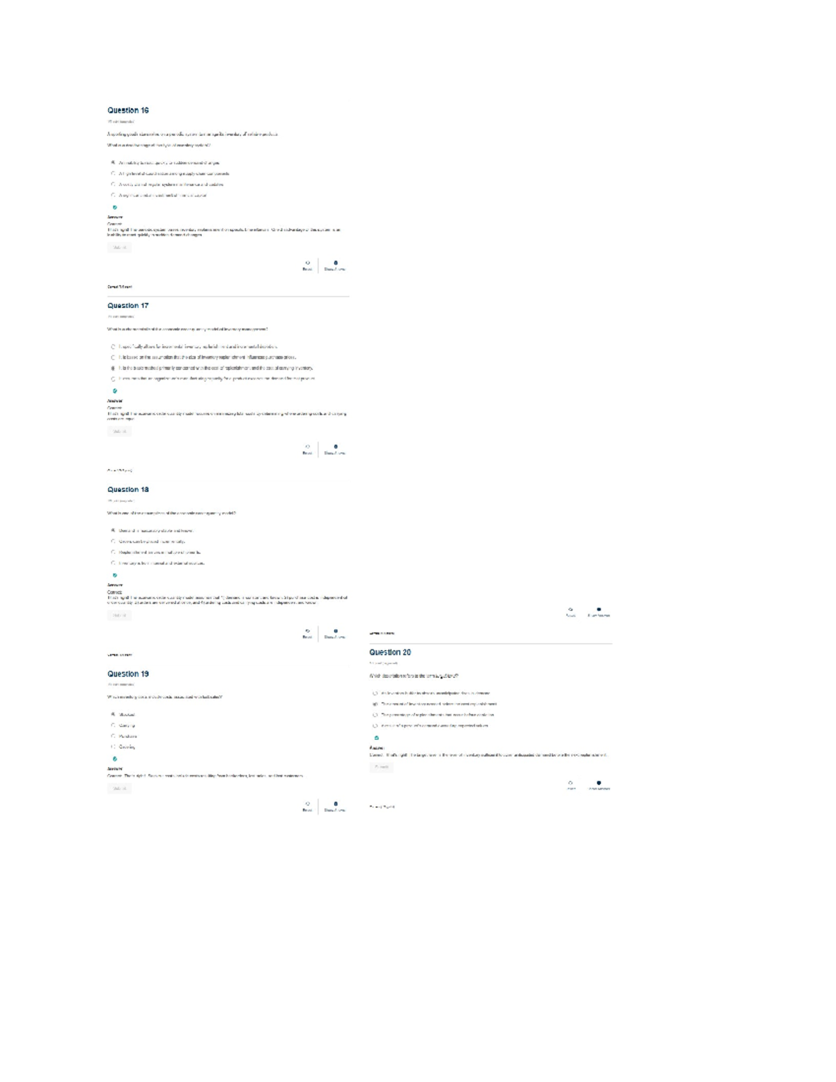 Part 3 - Section 1 Test 3/3 - Question 16 A sporting goods store relies ...