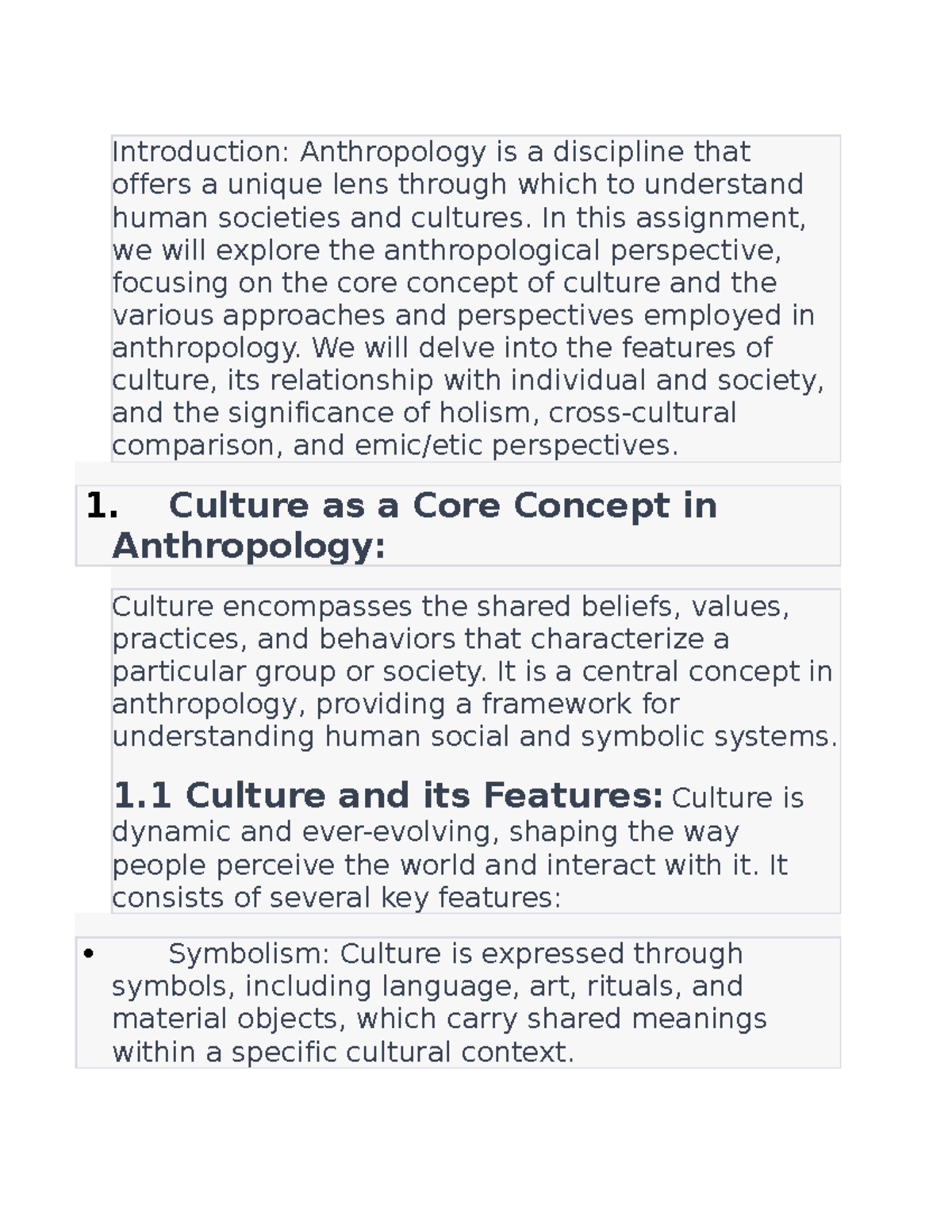 Anthropologial Perspective - Introduction to Anthropology - Studocu