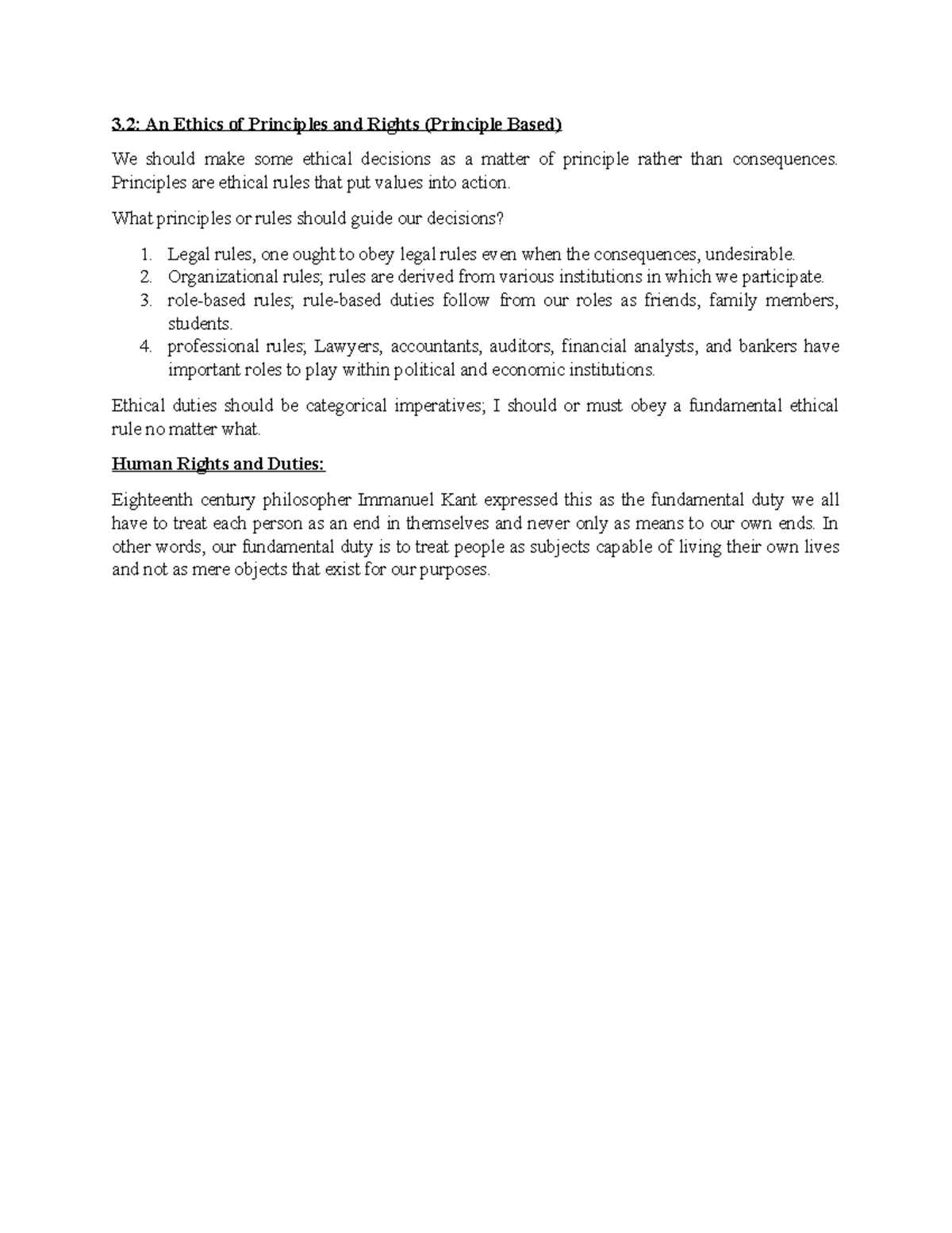 3 - NOTES - 3: An Ethics of Principles and Rights (Principle Based) We ...
