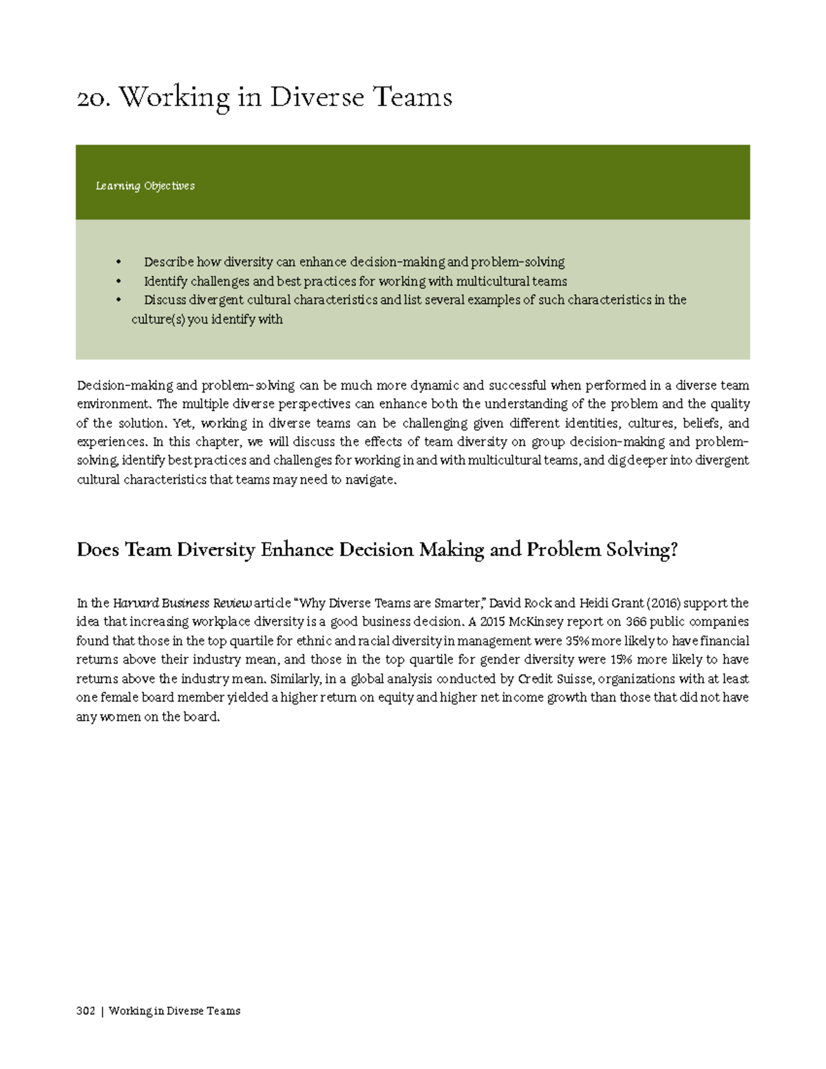 Problem Solving In Teams And Groups 3 301-311 - 20. Working in Diverse ...