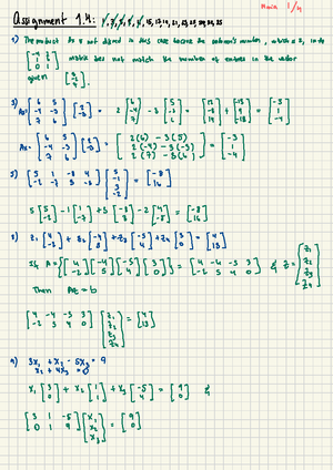 Matrix Equations & Gaussian Elimination - Matrix Equations 1 1. 3 Def ...