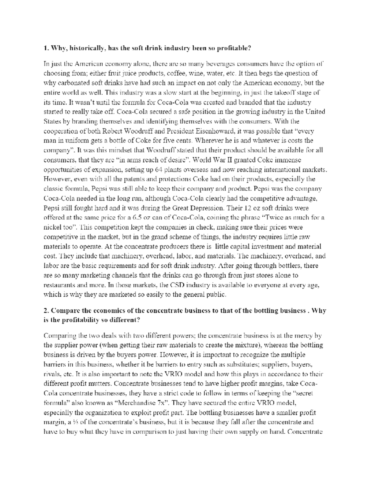 Coca Cola Case Study - Marketing Management - Studocu