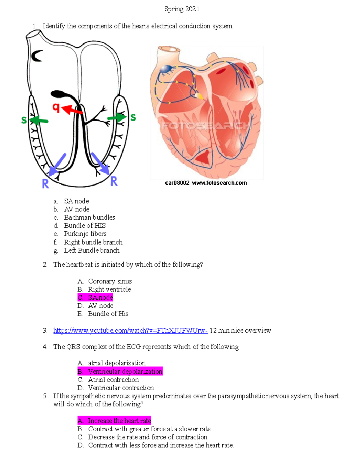 ECG Study Guide Answers - NRSG 3420 - NU - Studocu