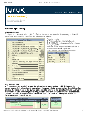 Lab 1.4 Lifa labs - 2/18/22, 9:31 PM Lab 1 (Question 1) ~ Lyryx ...