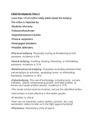 Child Development Study Guide - Study Guide Child Development: Overview ...