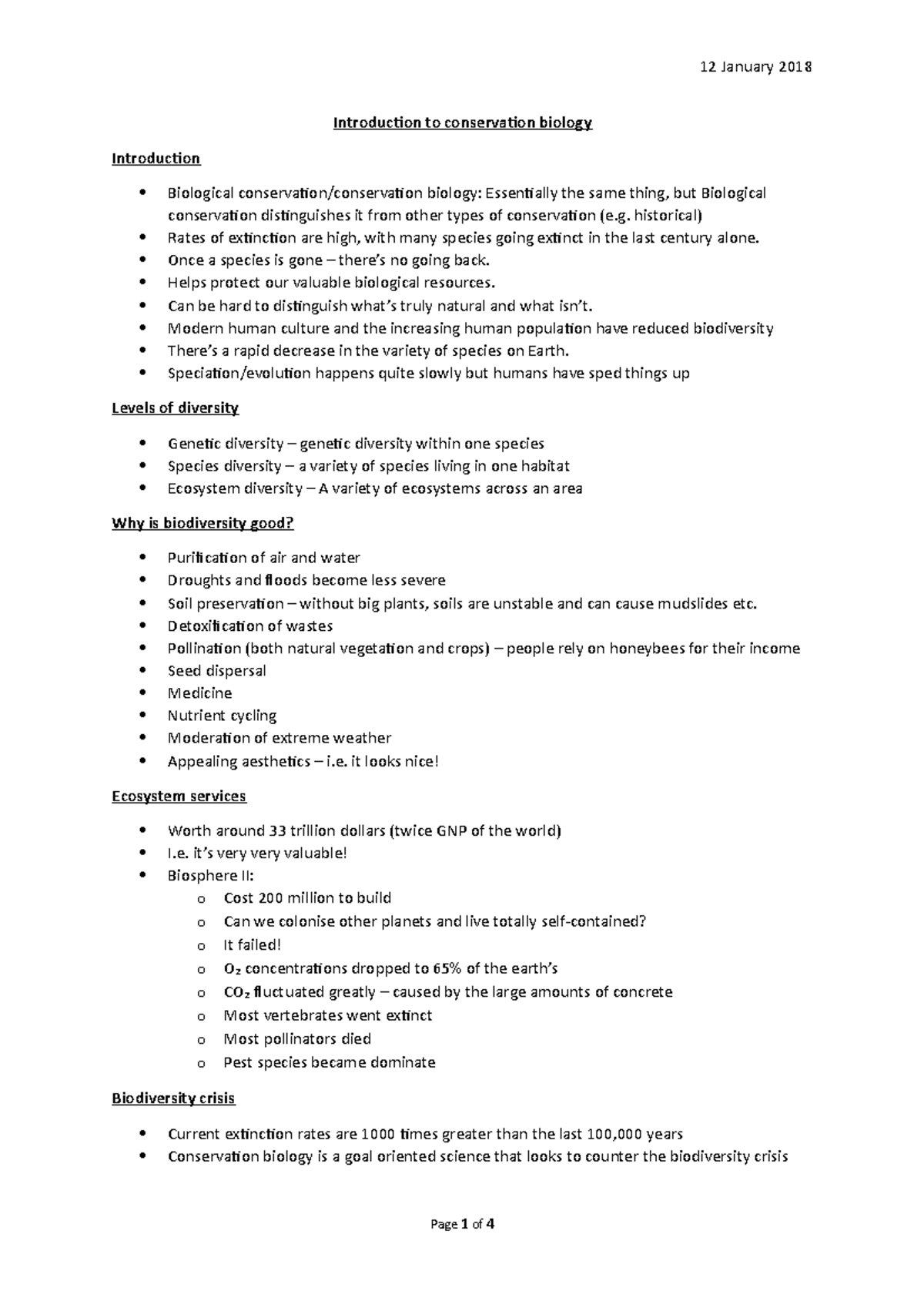 Introduction to conservation biology - Introduction to conservation ...