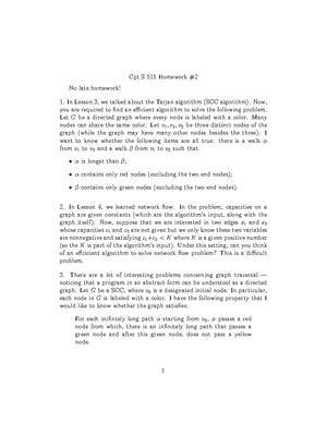 Newhomework 1 - Master's level advance algorithm assignment. - Cpt S ...