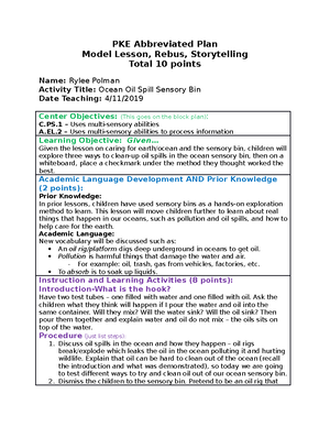 edTPA Kindergarten Math Learning Experience - Early Childhood Education ...