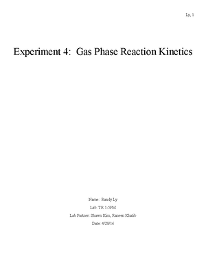 Lab 5 Computational Chemistry - Experiment 5: Introduction to Computational Chemistry Name ...