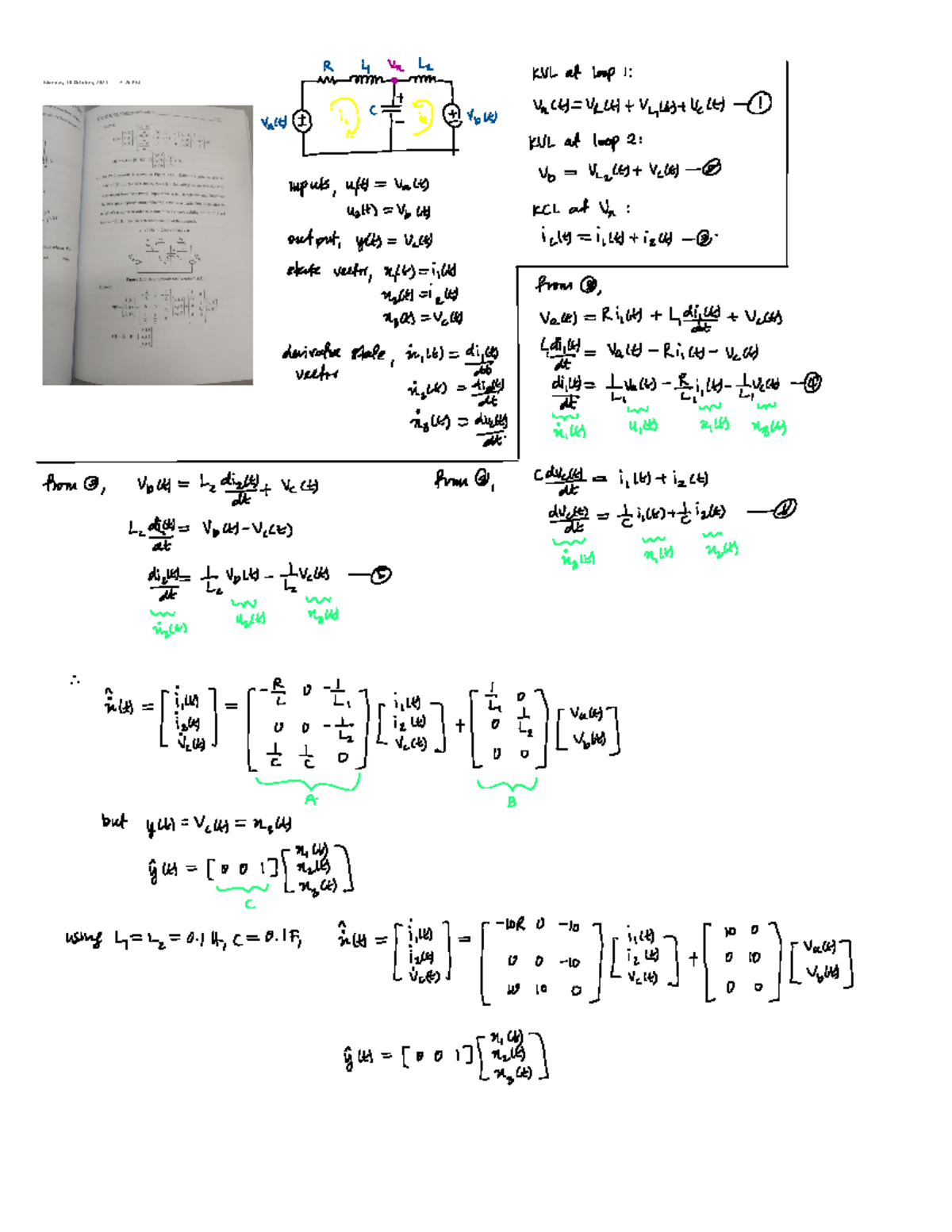 Mini Assignment 2 - State Space - System Modelling and analysis - Monday, 30 October, 2023 4:26 ...