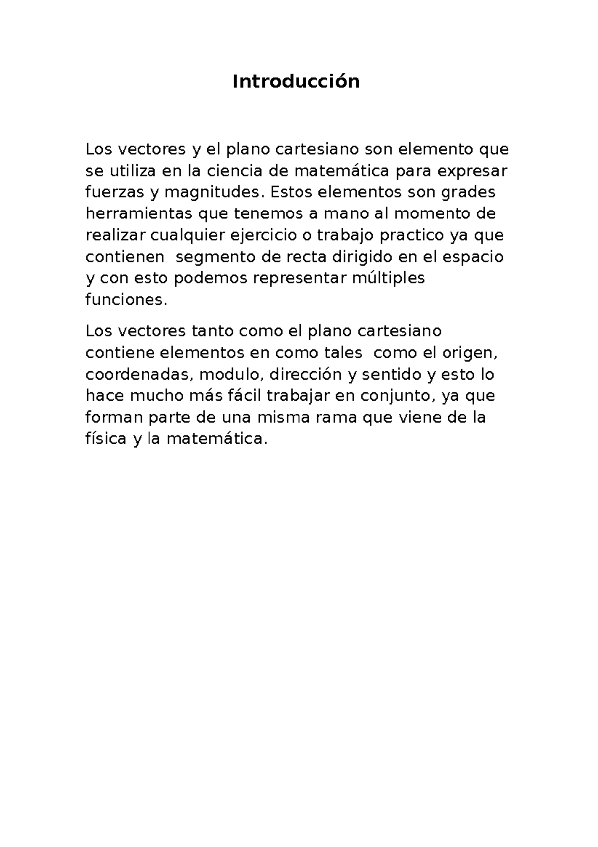 Resistencia Vector - Apuntes 1 - Introducción Los vectores y el plano ...