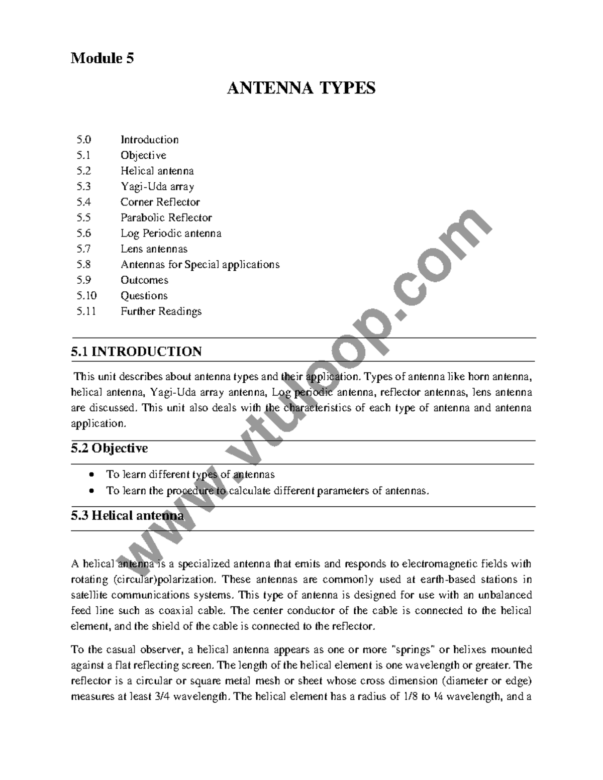 M5 - Gahahahaha - Module 5 ANTENNA TYPES 5 Introduction 5 Objective 5 ...