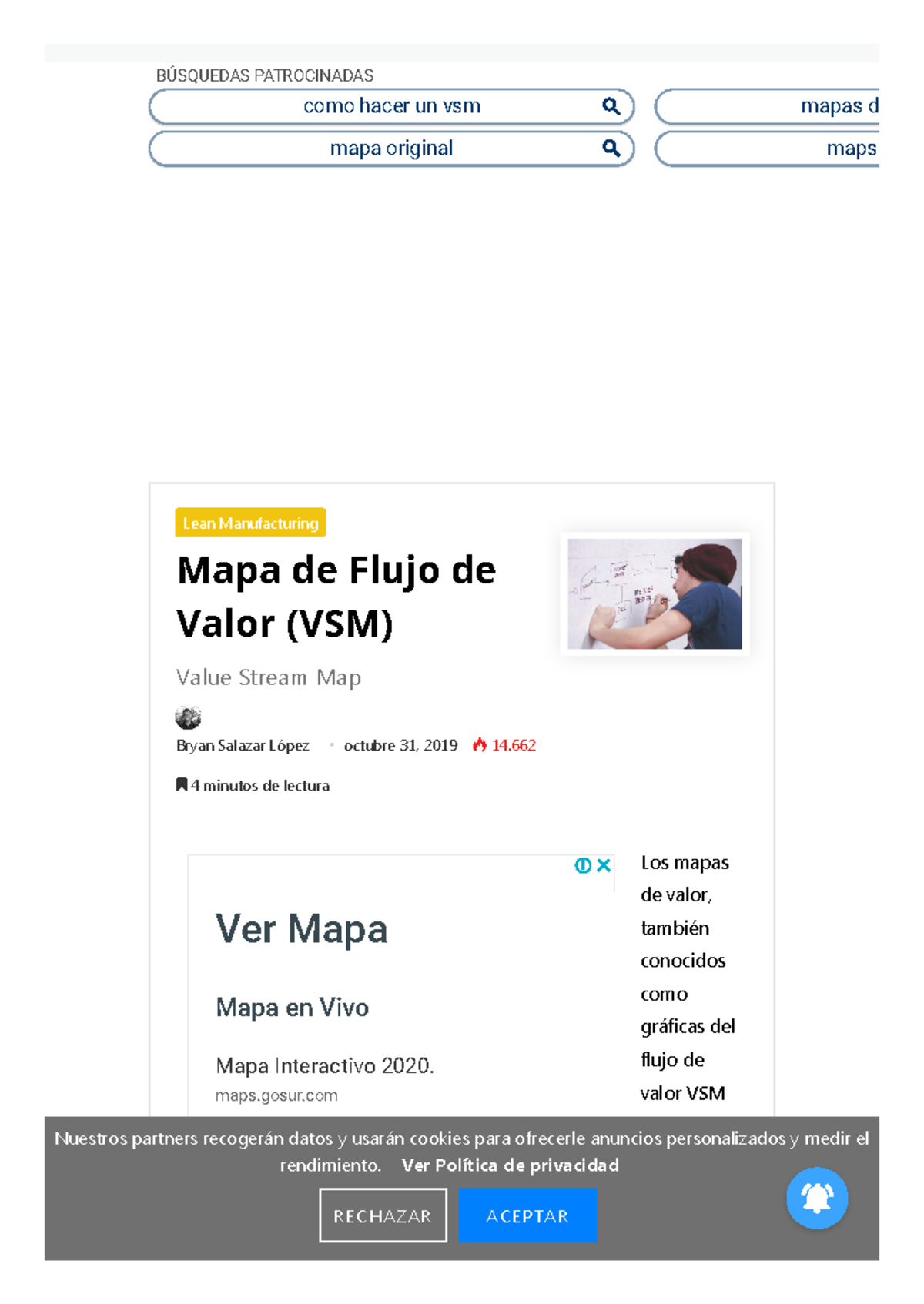 Mapa de Flujo de Valor (VSM) -LEAD TIME - Mapa de Flujo de Valor (VSM) Value Stream Map Bryan ...