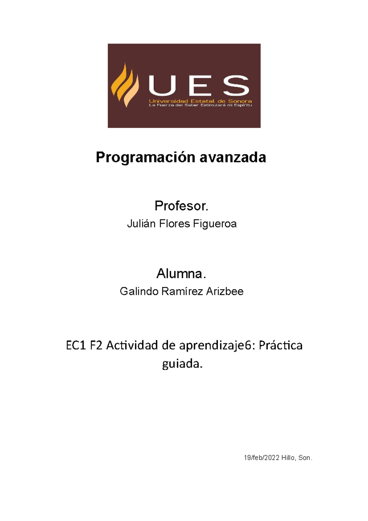 Programación avanzada 6 - COM29C1 - UES - Studocu