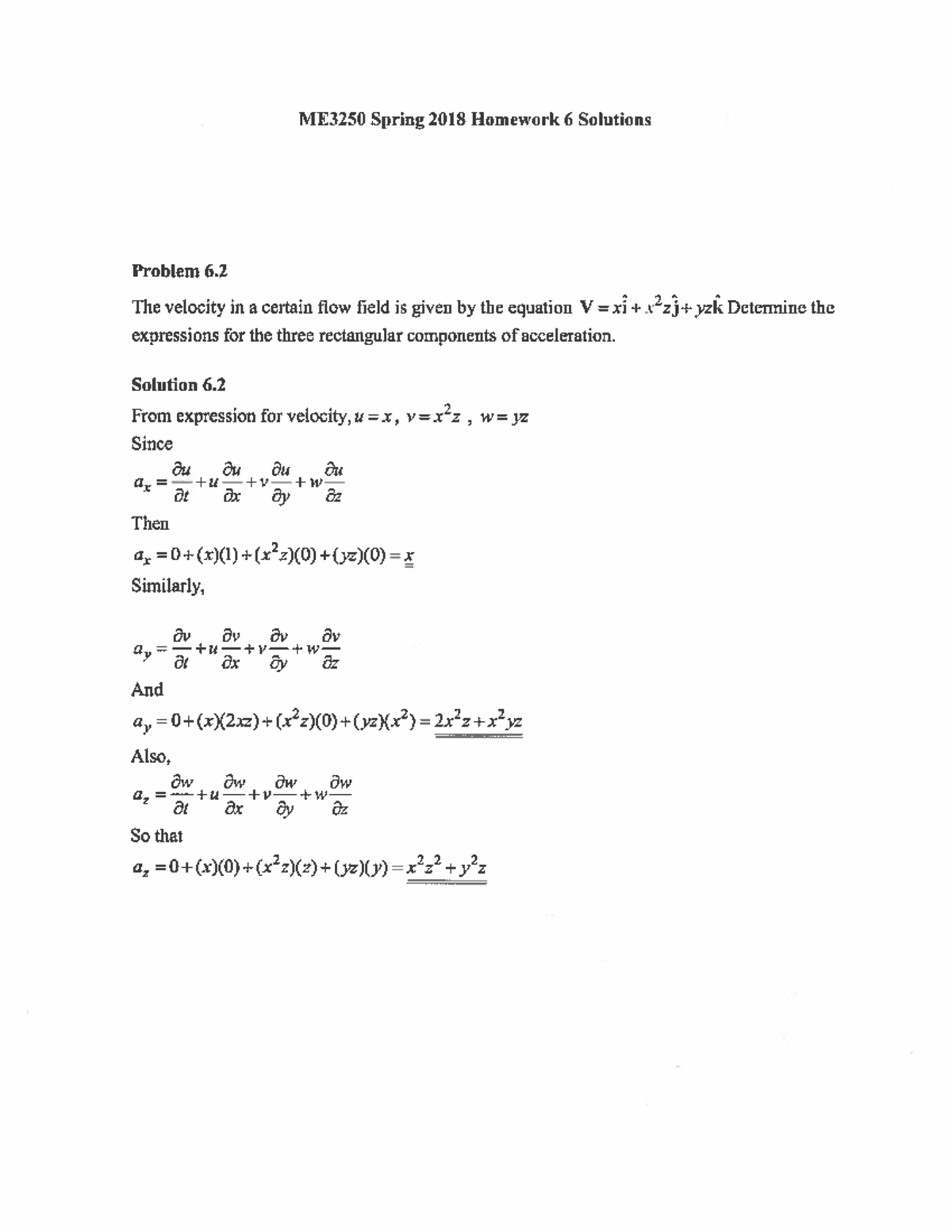 ME 3250-S18 HW#6 Sol - Solutions from course textbook homework set 6 ...
