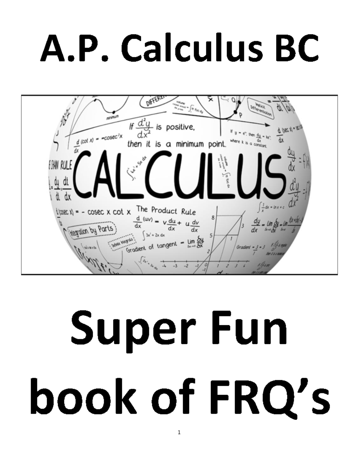 Z-bc frq packet to print and give students - 1 A. Calculus BC Super Fun ...