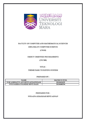 Chapter 1 - Introduction to OOP - CSC238-OOP Introduction to OOP ...