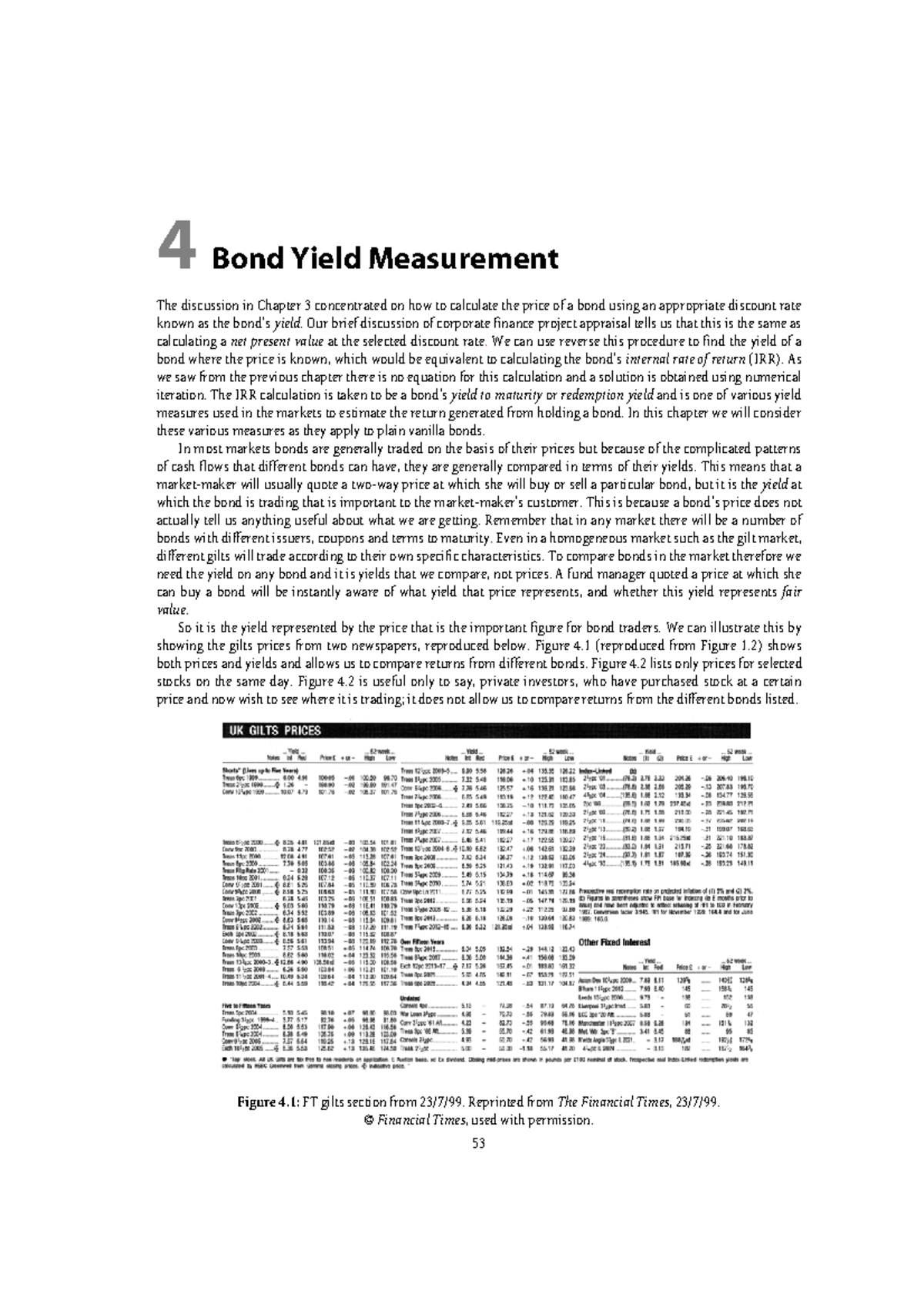 Bond yield measurement 3 - ####### 53 4 Bond Yield Measurement The ...