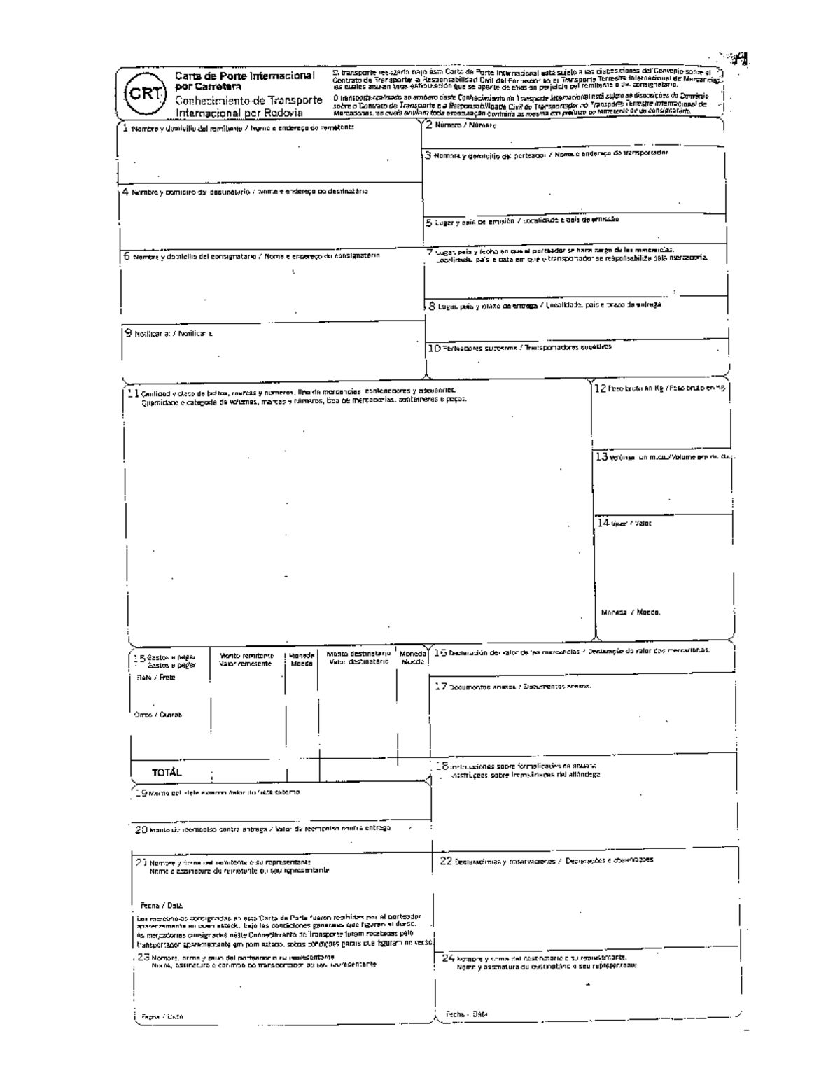 Carta DE Porte - Resumen Comercio Internacional 1 - Carta de Porte Internacional El transporte ...