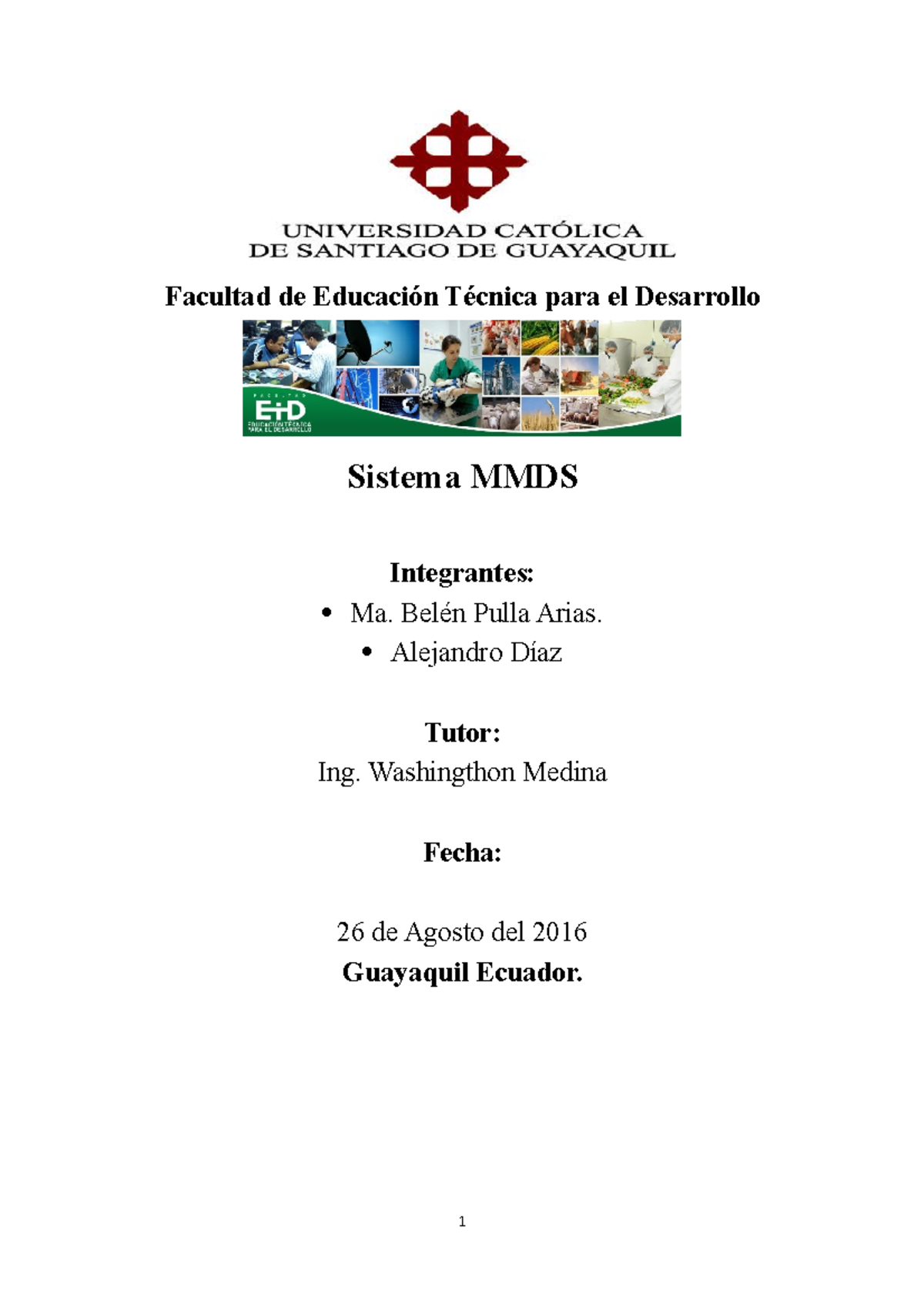 Tuto telematica ter - Sistema MMDS - Facultad de Educación Técnica para ...