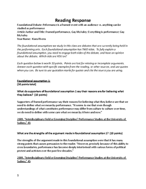 Reading Response Worksheet - Reading Response Foundational Debate ...