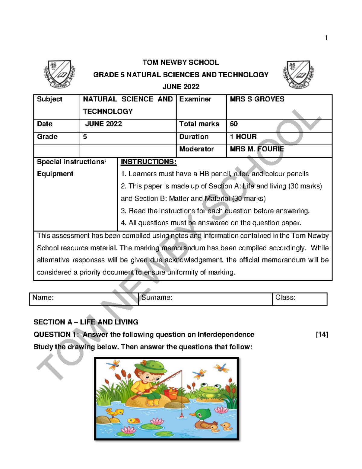Grade 5 NS Tech Exam June 2022 - TOM NEWBY SCHOOL GRADE 5 NATURAL ...