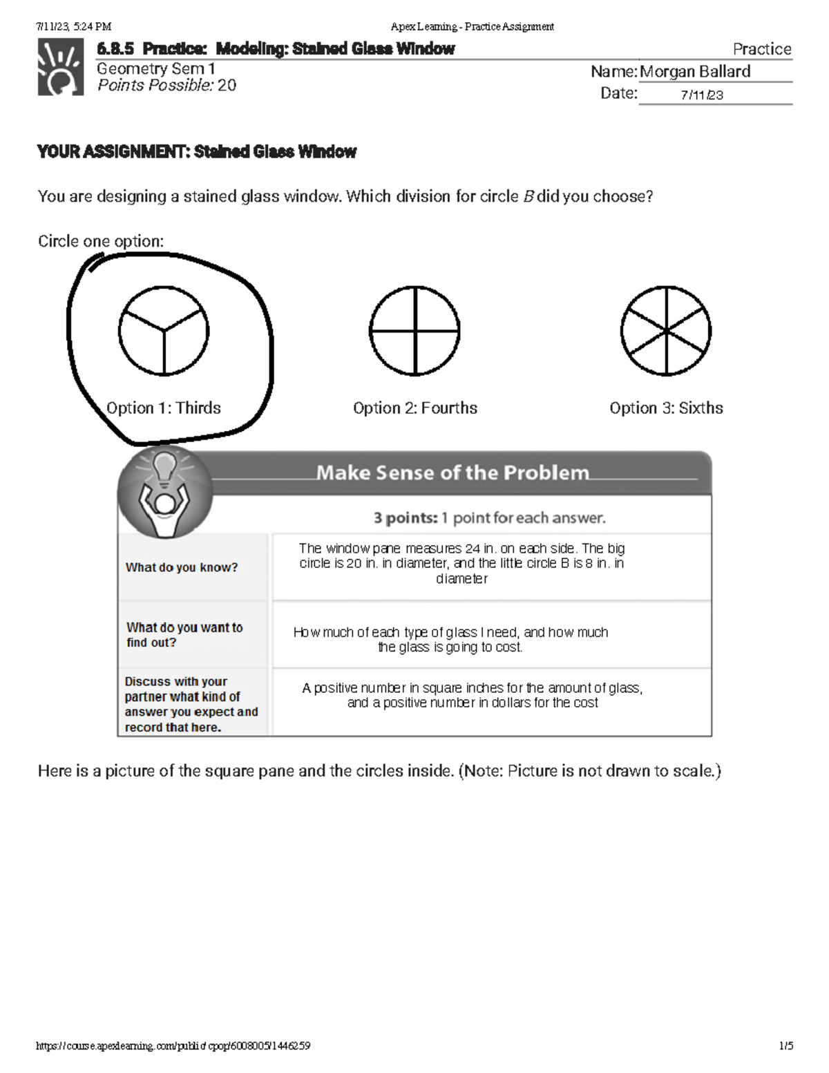 Apex Learning - Practice Assignment - 6.8 Practice: Modeling: Stained ...