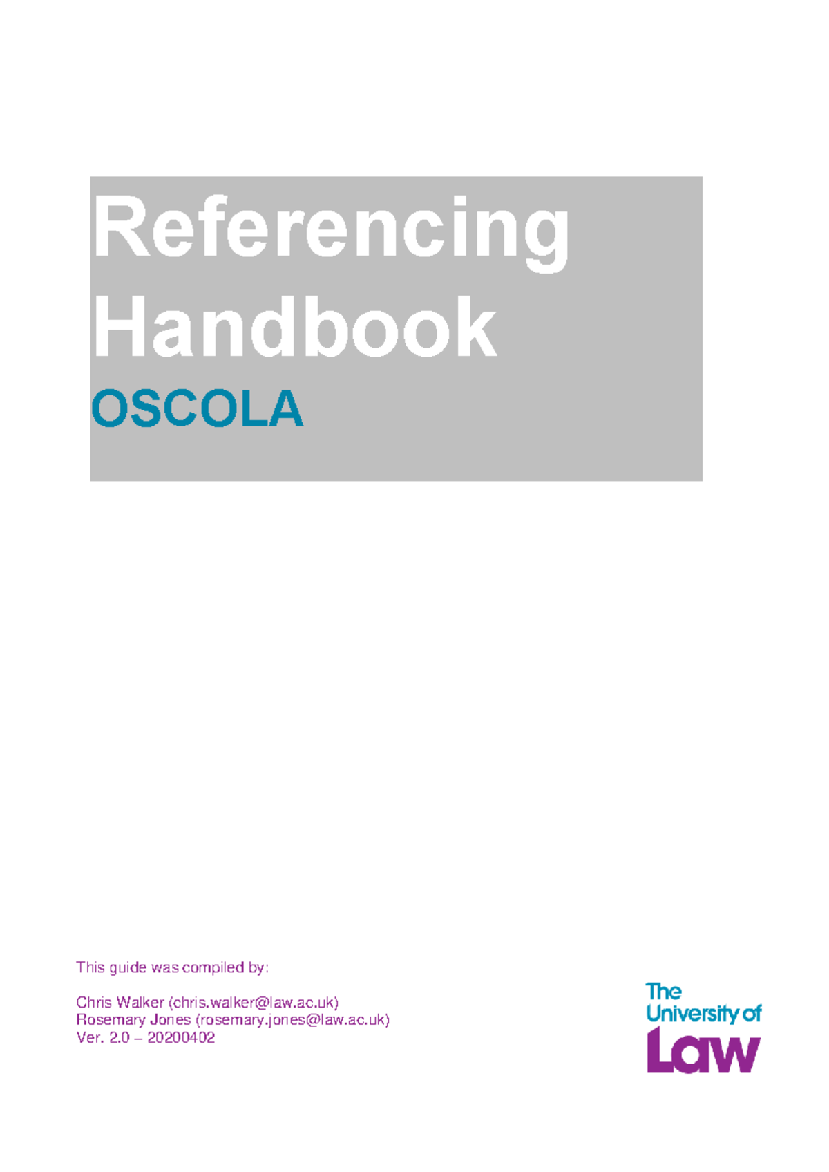 Oscola Referencing Guide - Referencing Handbook OSCOLA This guide was ...