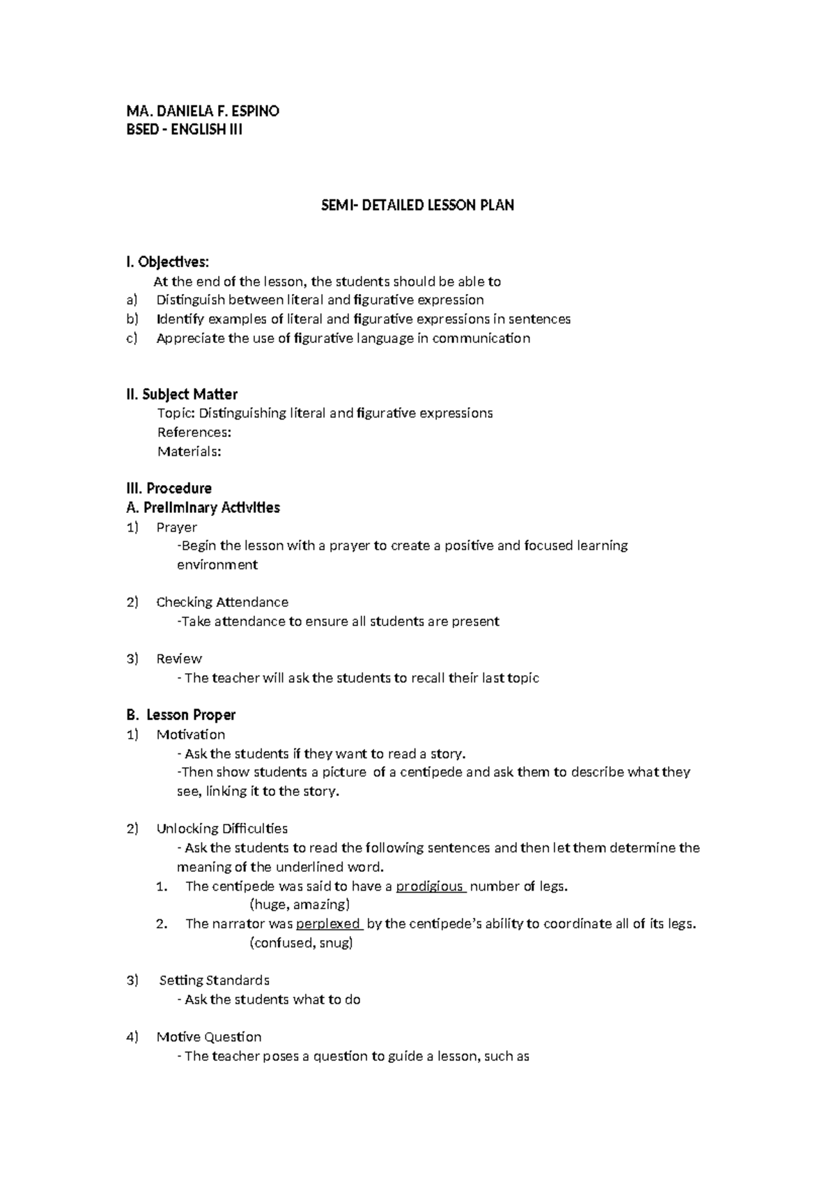 Semi-detailed-lesson-plan-profed 10 - MA. DANIELA F. ESPINO BSED ...