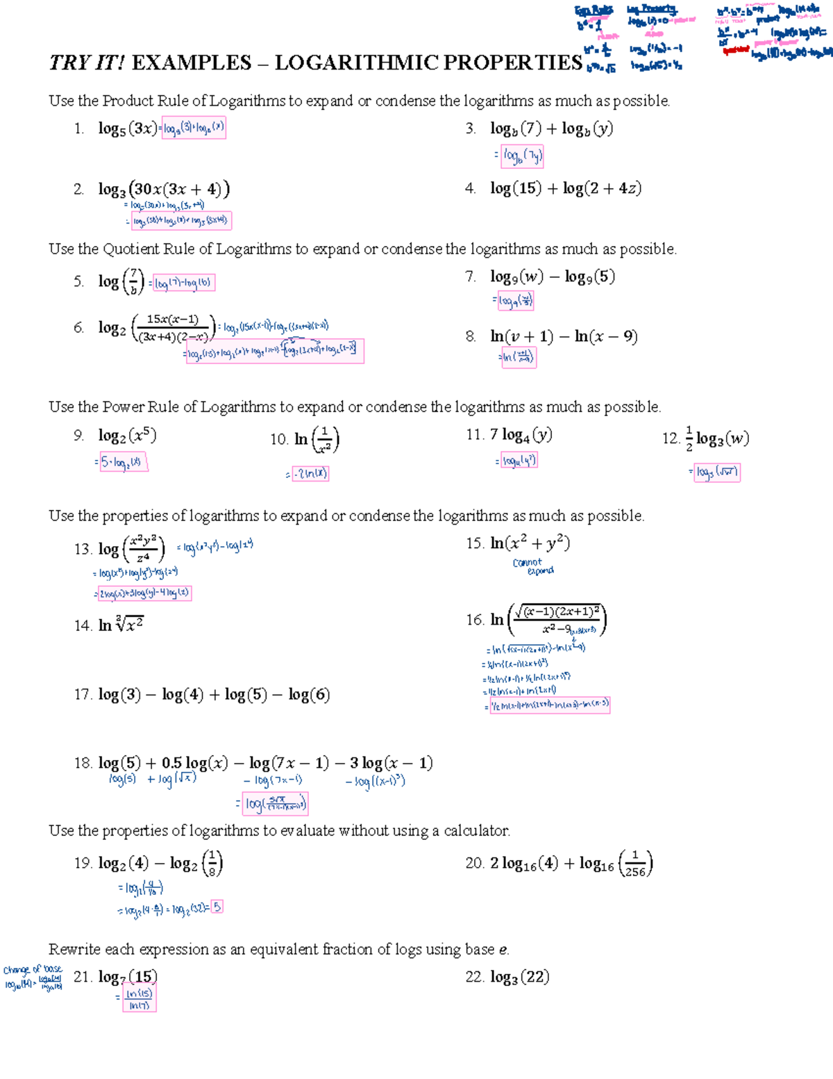 Mod 7.1 try it examples - completed assignment - TRY IT! EXAMPLES ...