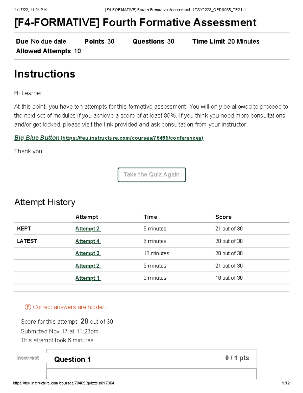 F4-D - FORMATIVE - [F4-FORMATIVE] Fourth Formative Assessment Due No ...