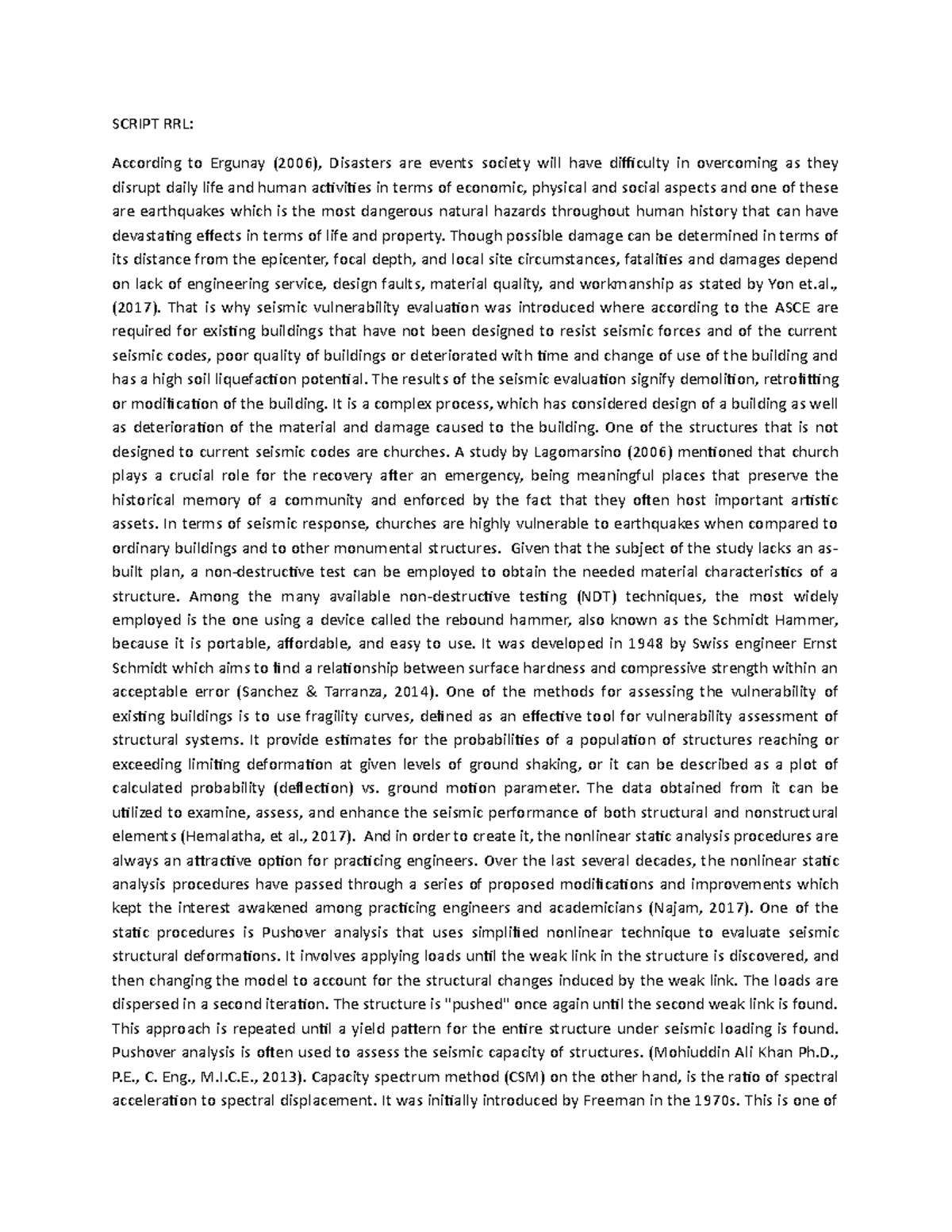 Script RRL - Thesis - SCRIPT RRL: According to Ergunay (2006 ...