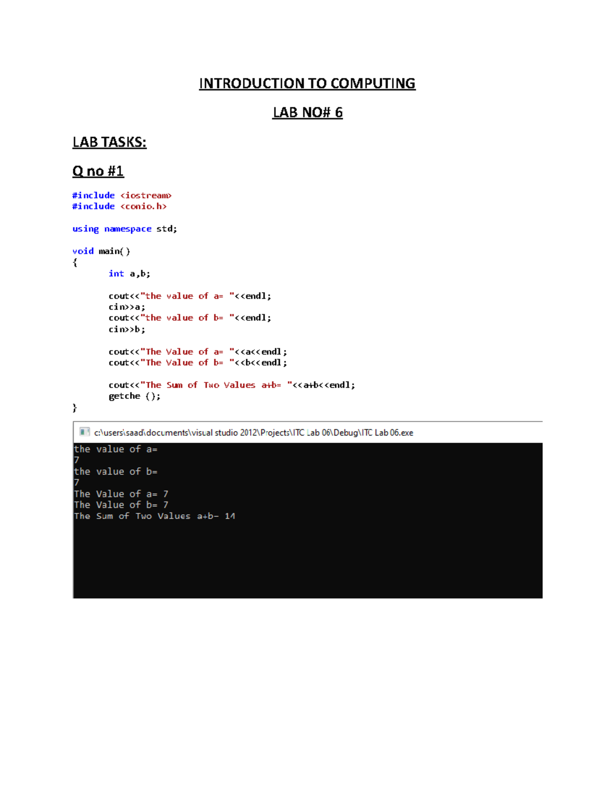 Using MS Visual Studio Ultimate 2012 to study basic data types in C++ ...