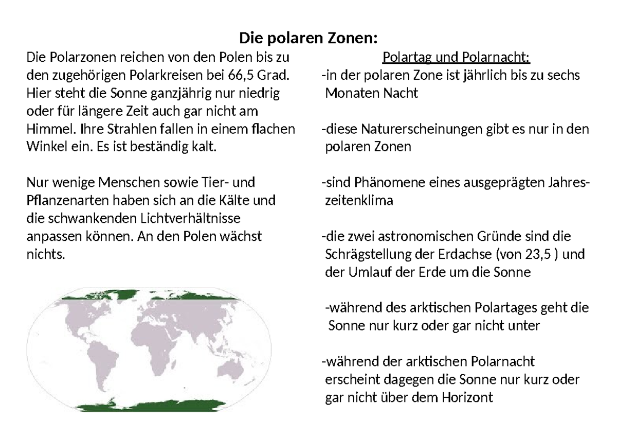 Die olaren Zonen - Infos polare Zone - Die polaren Zonen: Die ...