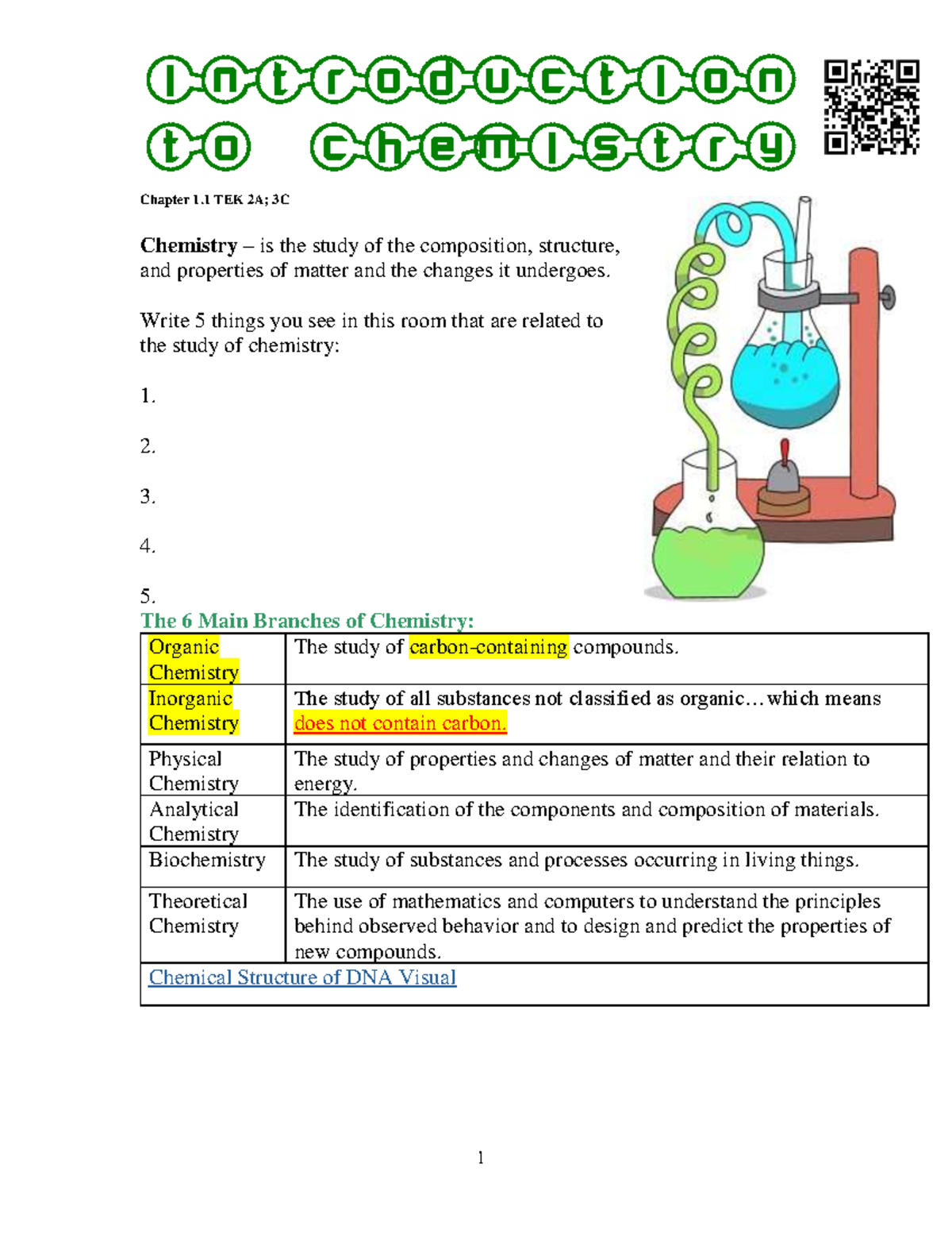 1 and 2 - Intro to Chemistry Notes 2022-2023 Herrera - INTRODUCTIOn To ...