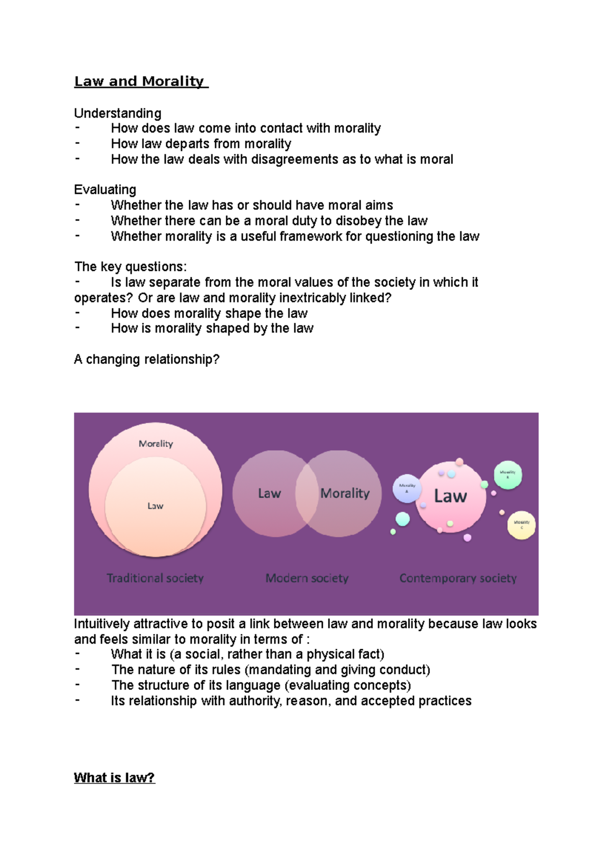 Law and Morality - Law and Morality Understanding ⁃ How does law come ...