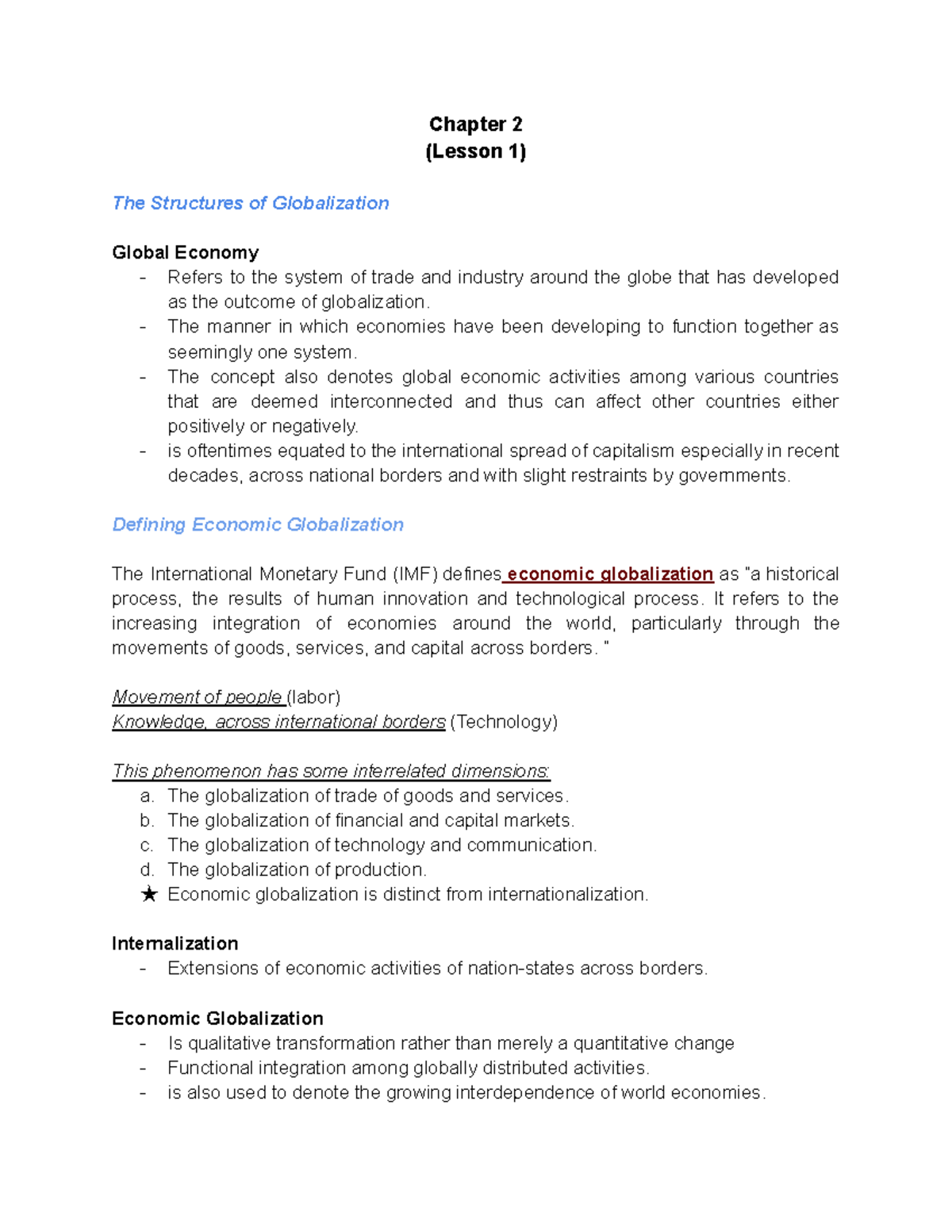 Chapter 2 Lesson 1 - n/a - Chapter 2 (Lesson 1) The Structures of ...
