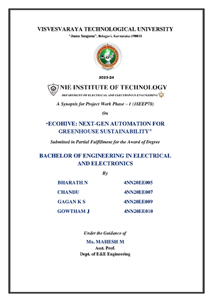 Title OF THE PROJECT - VISVESVARAYA TECHNOLOGICAL UNIVERSITY ...