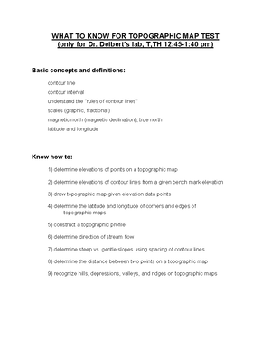 [Solved] how to understand topographic maps - Physical Geology Lab ...