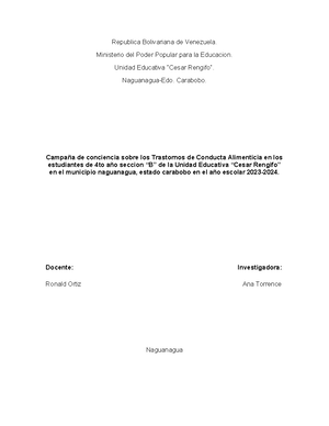 Informe DE Dibujo 1 (Joseph Carranza) - República Bolivariana de ...