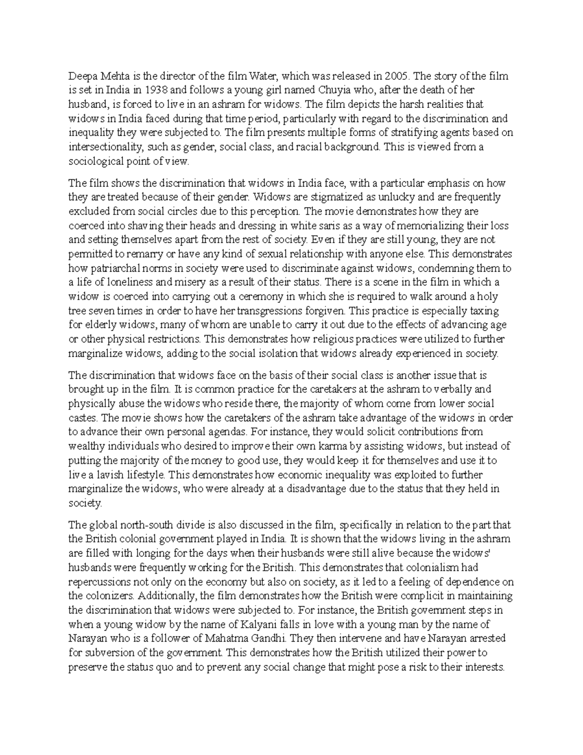 SYG movie review - SYG2000 - USF - Studocu