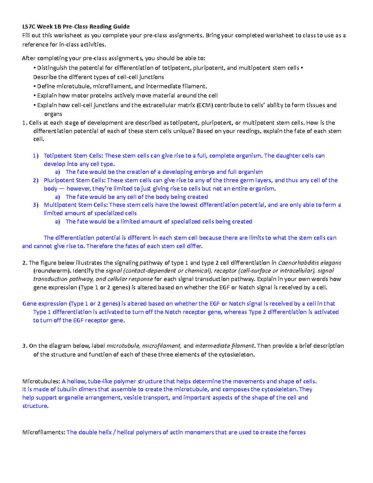 LS7C Week 1B Pre-Class Reading Guide - LS7C Week 1B Pre-Class Reading Guide Fill out this ...