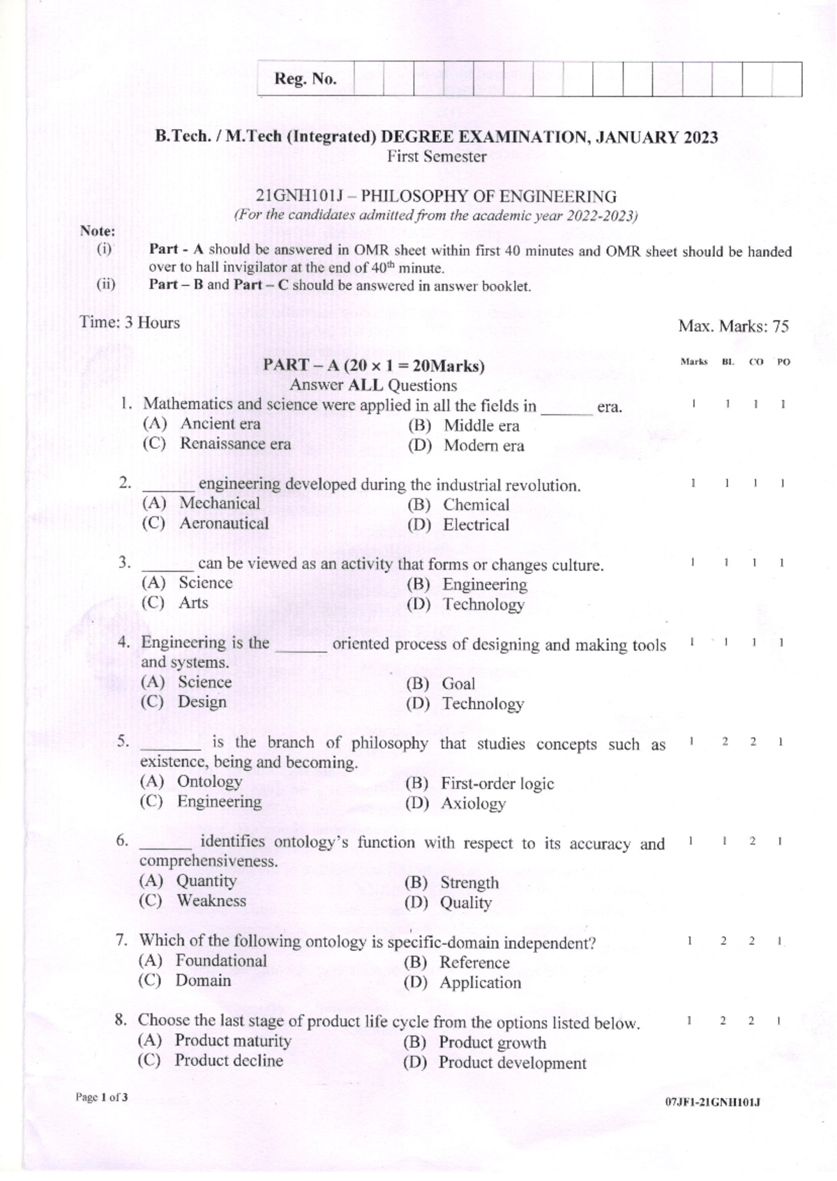 POE Sample QP - Poetry Through Ages: Characteristics And Impact - Studocu