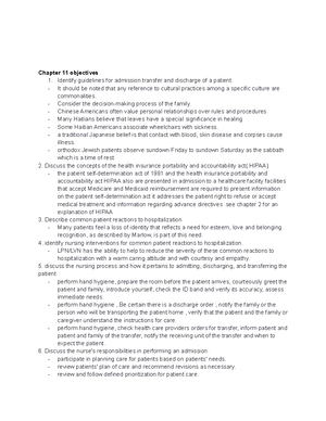 Objectives chapter 5 for fundamentals class - Chapter 5 objectives 1 ...