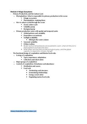 COMPREHENSIVE notes module 7: Coral Reefs - Module 7: Coral Reefs Coral ...