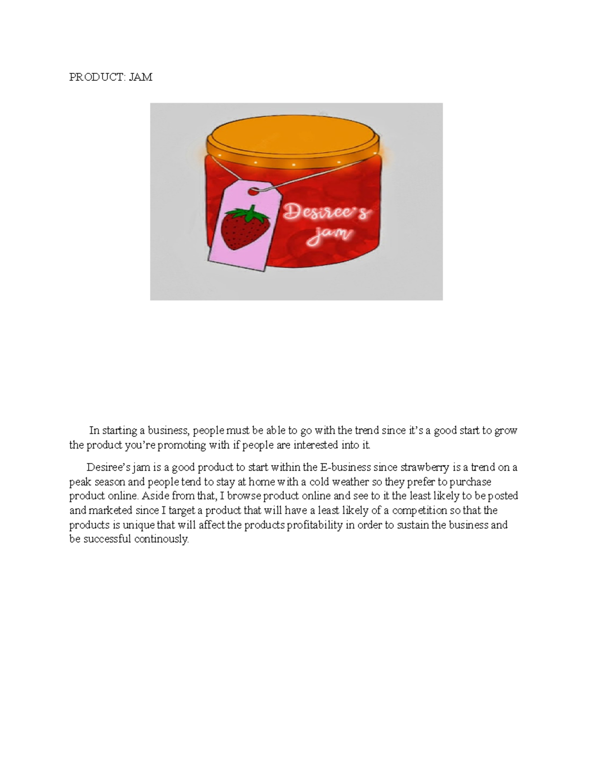 ACC 156 - M5 ACT 1 - acc mc - PRODUCT: JAM In starting a business ...