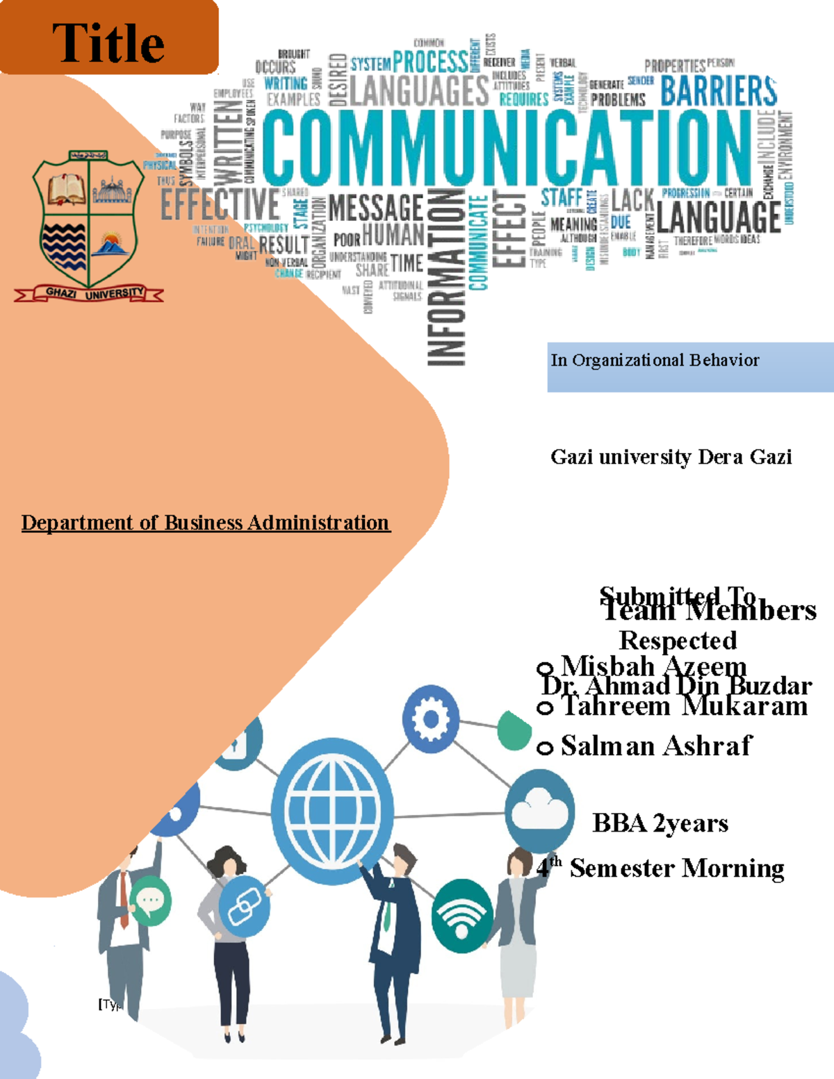 Communication - Title Gazi university Dera Gazi Department of Business ...