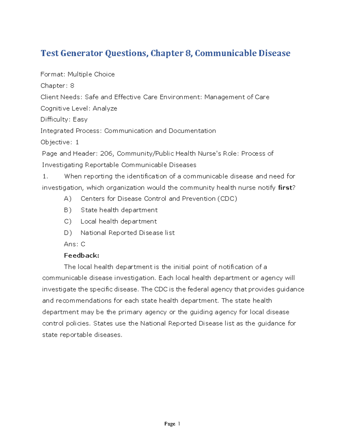 TG Chapter 08 - Questions - Test Generator Questions, Chapter 8 ...