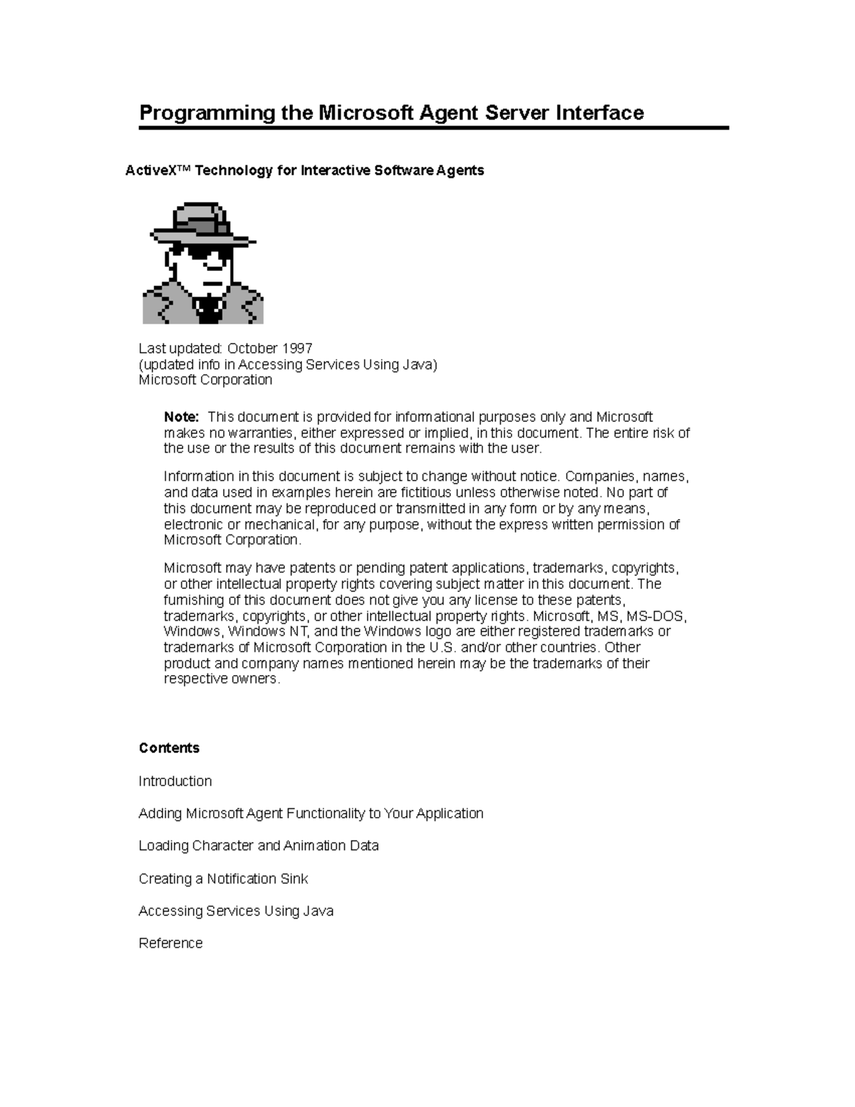 Server - Electronics - Programming the Microsoft Agent Server Interface ...
